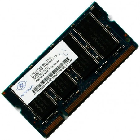 NANYA 512MB PC2700 333mhz DDR Sodimm LAPTOP Memory Ram