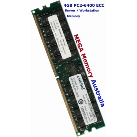 CRUCIAL 4GB DDR2 PC2-6400 ECC 800Mhz Server / Workstation Memory ...