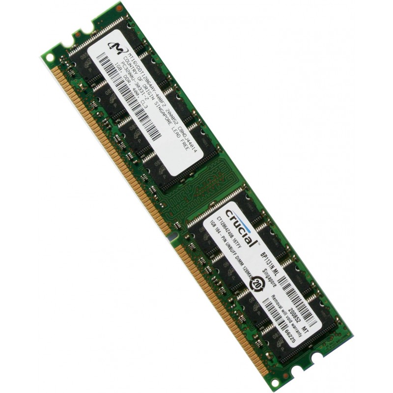 CT12864Z40B Crucial Kingston 1GB PC3200 DDR 400MHz Desktop Memory